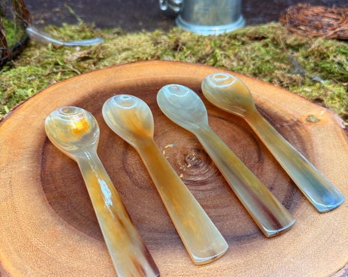 Brazilian ESTILO Silver Twisted Dessert Spoon With Unique Semi-precious ...