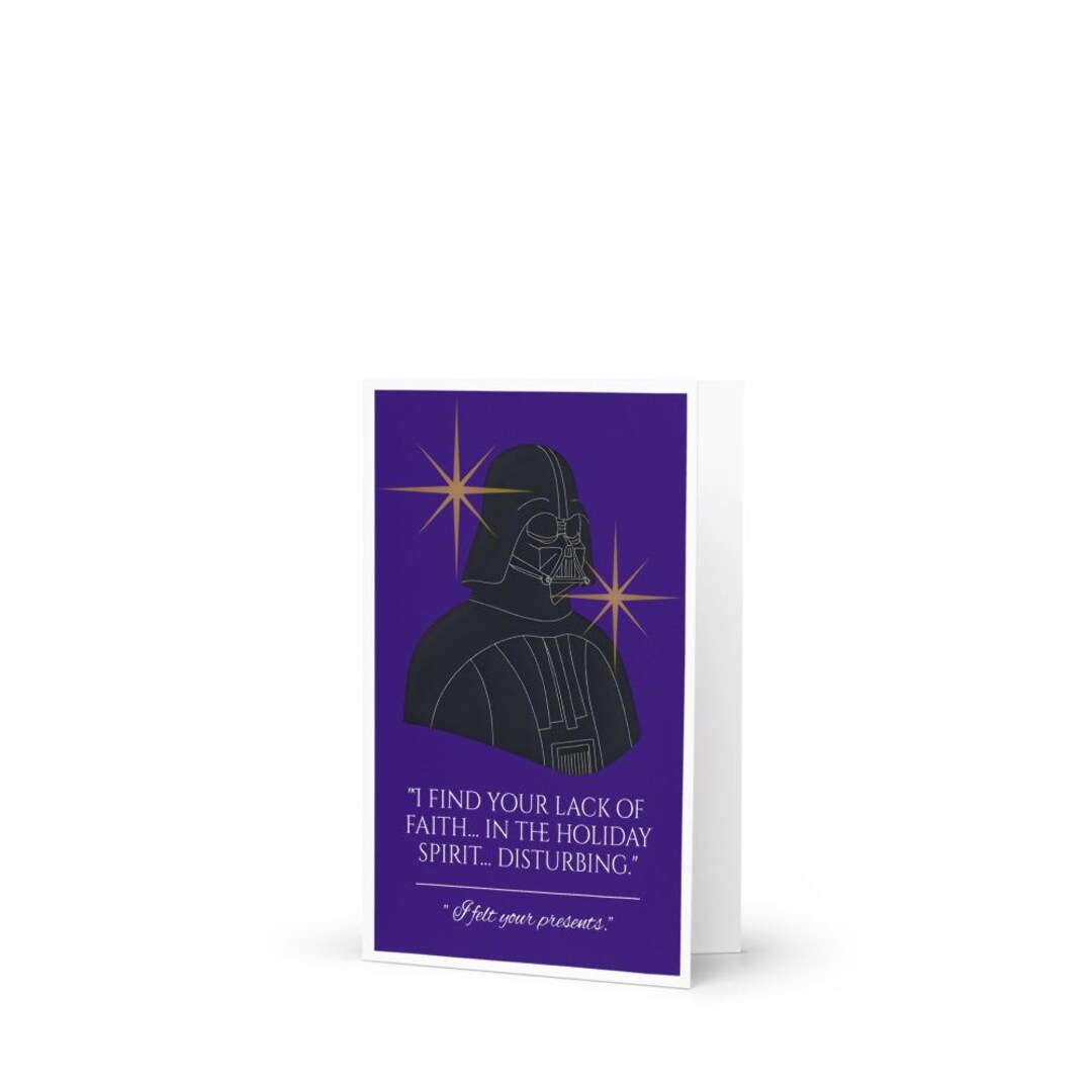 Funny Darth Vader Christmas Card Hilarious Star Wars Holiday Greeting ...