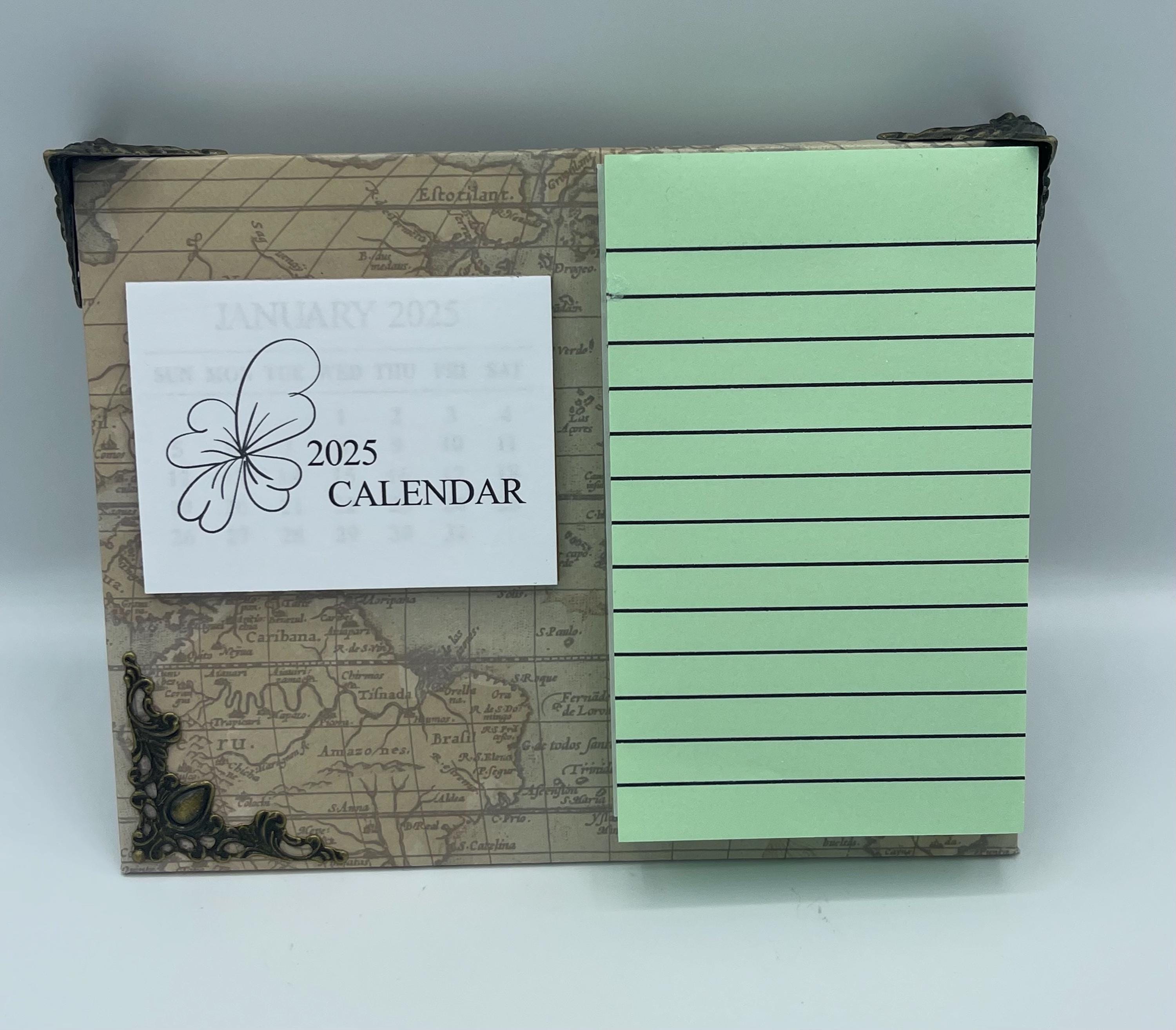 Full 2025 Desktop. Calendar With Paper Pad (125 Sheets) - Etsy