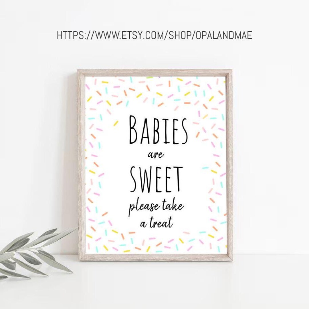 INSTANT DOWNLOAD Baby Sprinkle Babies Are Sweet Sign Baby Sprinkle Sign ...