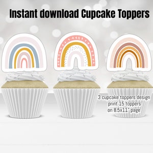 Food Table Sign Printable, Boho Rainbow Food Buffet Sign, Bohemian Baby ...