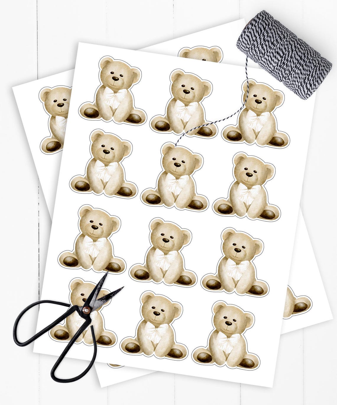 Teddy Bear Baby Shower Cupcake Toppers, Boy Baby Shower Decorations ...