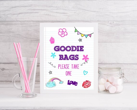 Sleepover Sign doodle notebook Sign Sleepover Party Decorations ...