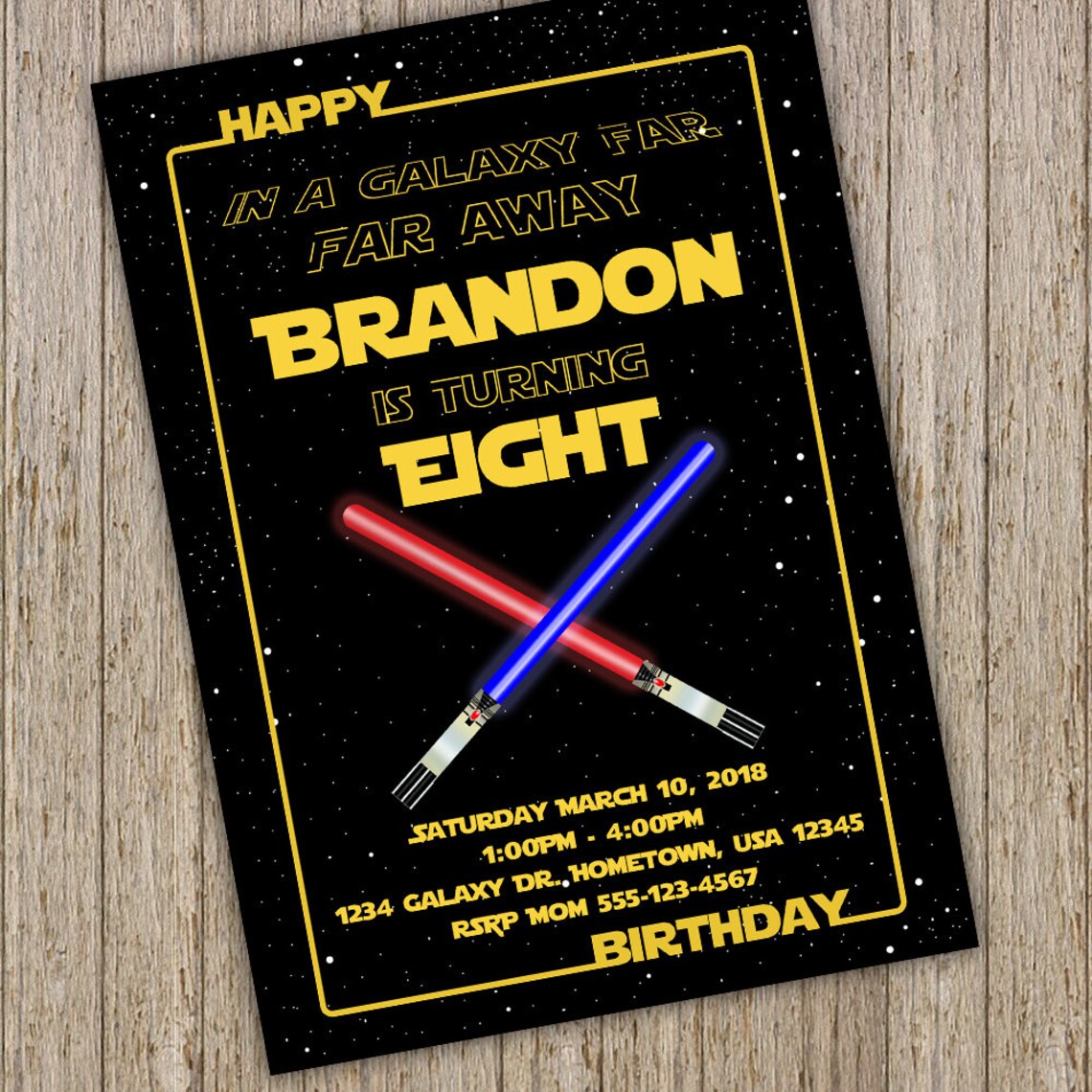 Star Galactic Birthday Invitation, Star Space Invitation, Star Theme ...