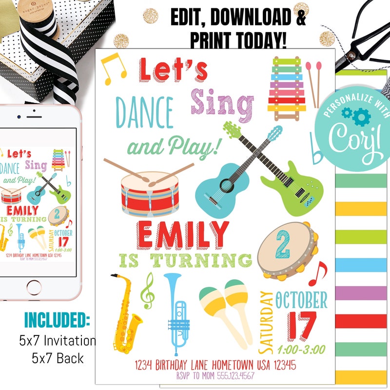 Music Invitations - Etsy