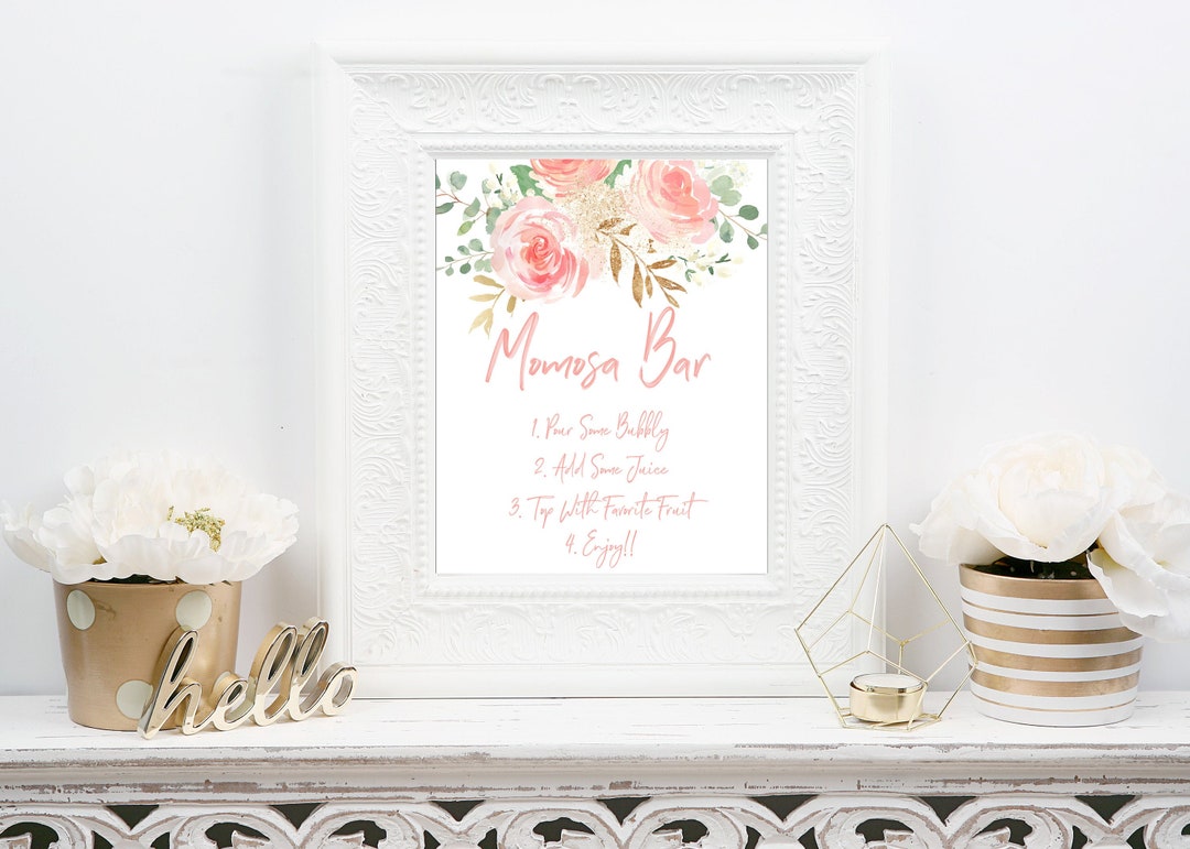 Baby Shower Momosa Bar Sign, Printable Baby Shower Mom-osa Bar Sign ...