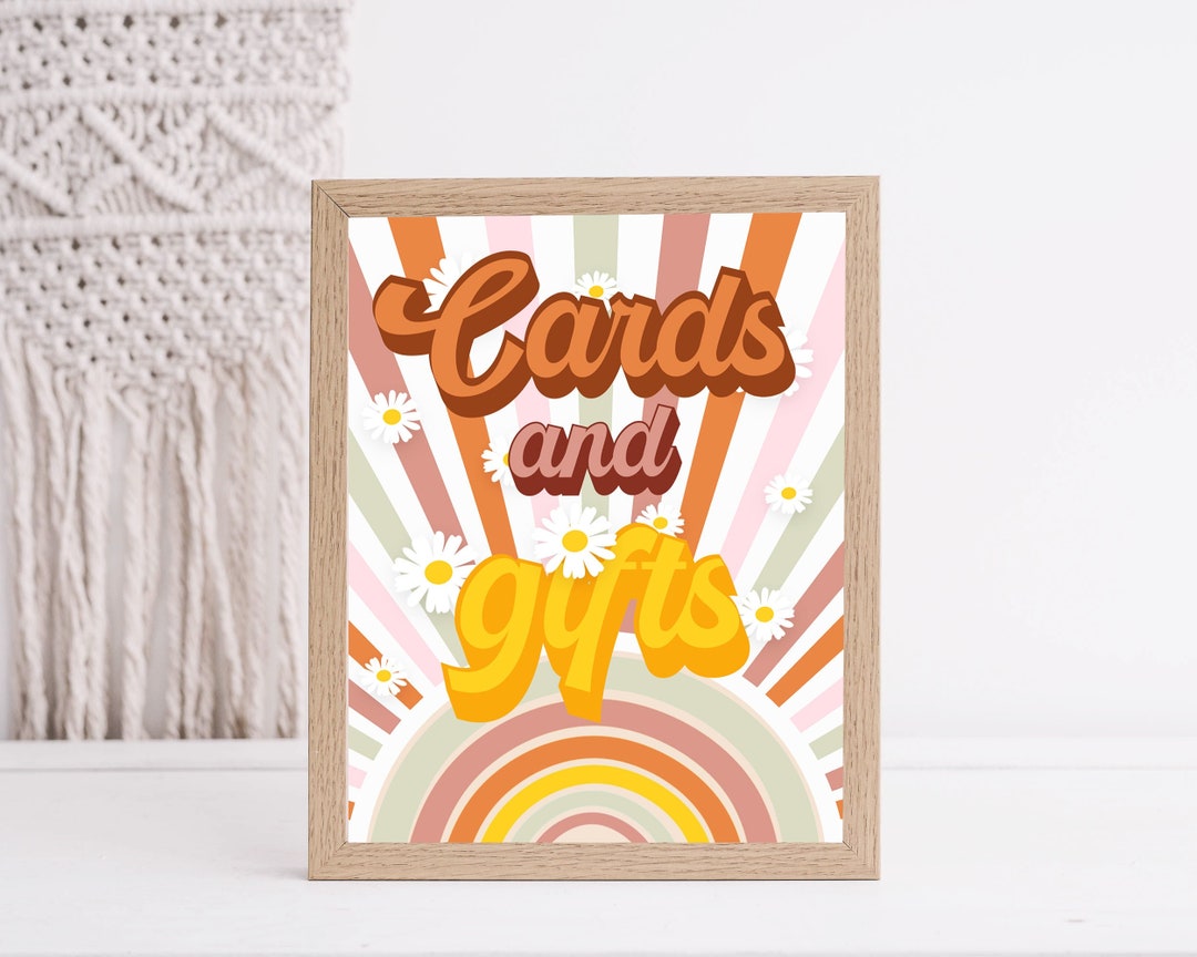 Retro Daisy Birthday Party Sign Groovy Two Groovy Floral 70's Birthday ...