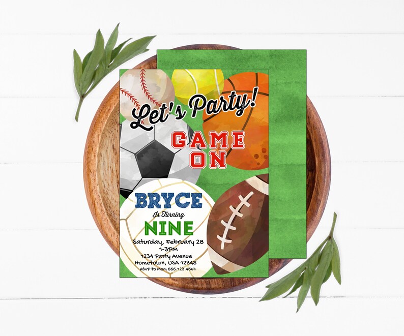 Editable Sports Invitation Baseball Party Invitation - Etsy