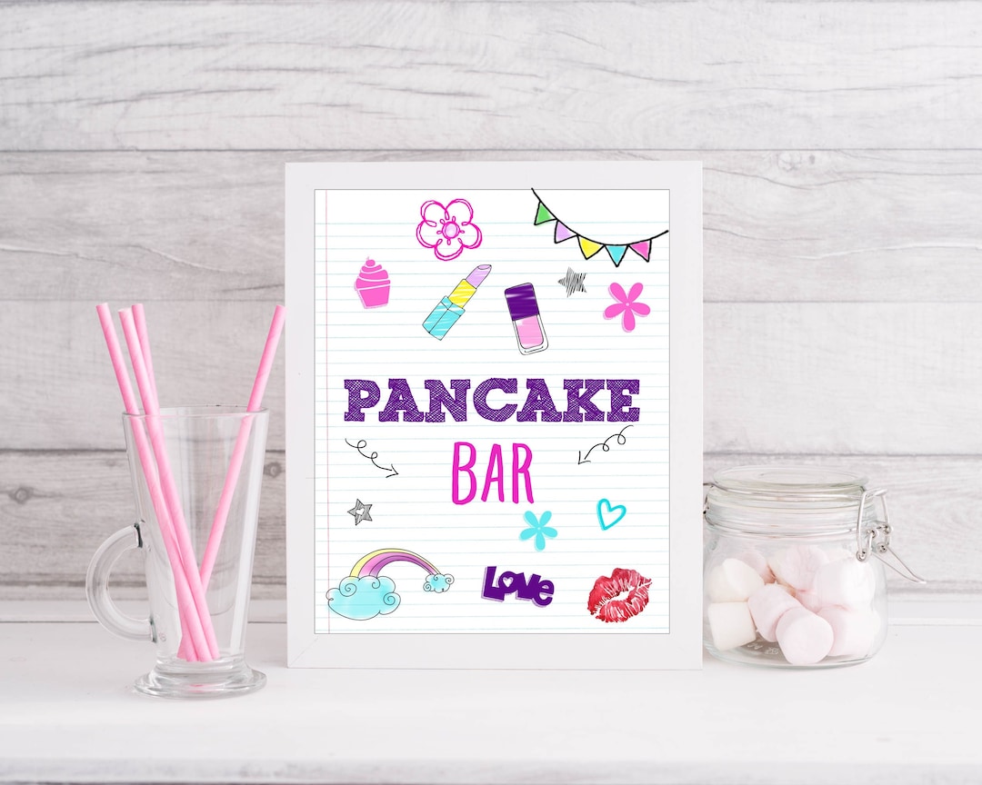 Sleepover Sign Doodle Notebook Sign Sleepover Party Decorations ...