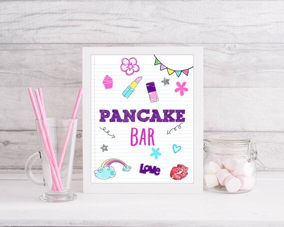 Sleepover Sign doodle notebook Sign Sleepover Party Decorations ...