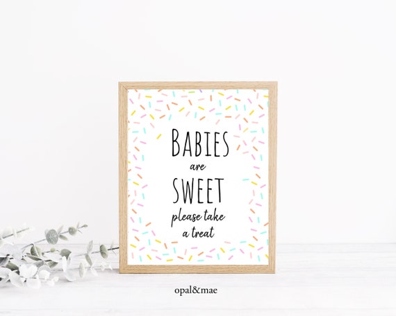 INSTANT DOWNLOAD Baby Sprinkle Babies Are Sweet Sign Baby Sprinkle Sign ...