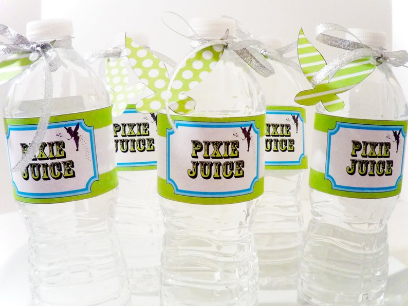 Tinkerbell Pixie Digital Party PRINTABLE DIY Birthday Drink - Etsy