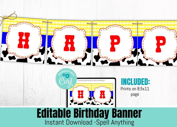 Wild West Cowgirl Party Birthday Banner, Western Cowgirl Birthday ...