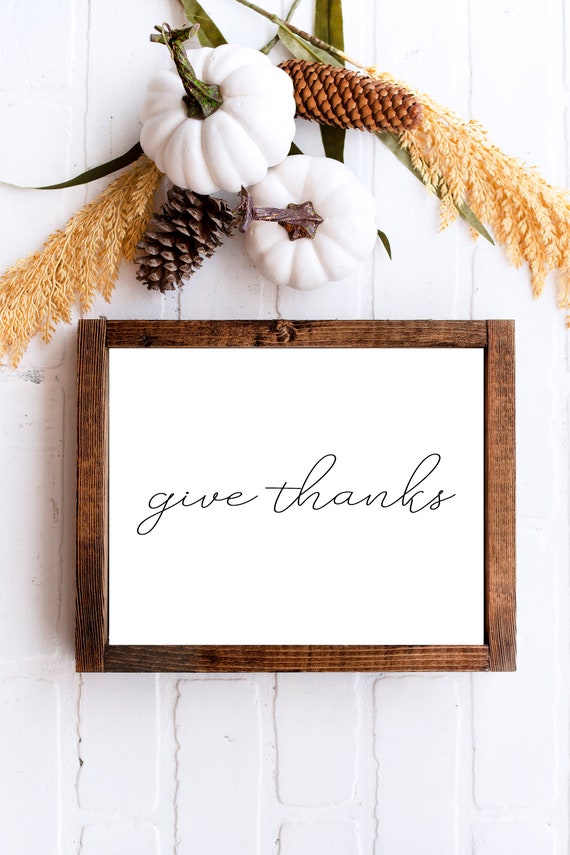 Give Thanks | Dining Room Sign | Fall Signs | Thanksgiving Sign | Fall ...