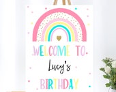 Editable Rainbow Printable Welcome Sign 18x24 Rainbow of Fun - Etsy