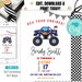 Editable Monster Truck Birthday Party Favor Tags, Monster Truck, Drive ...