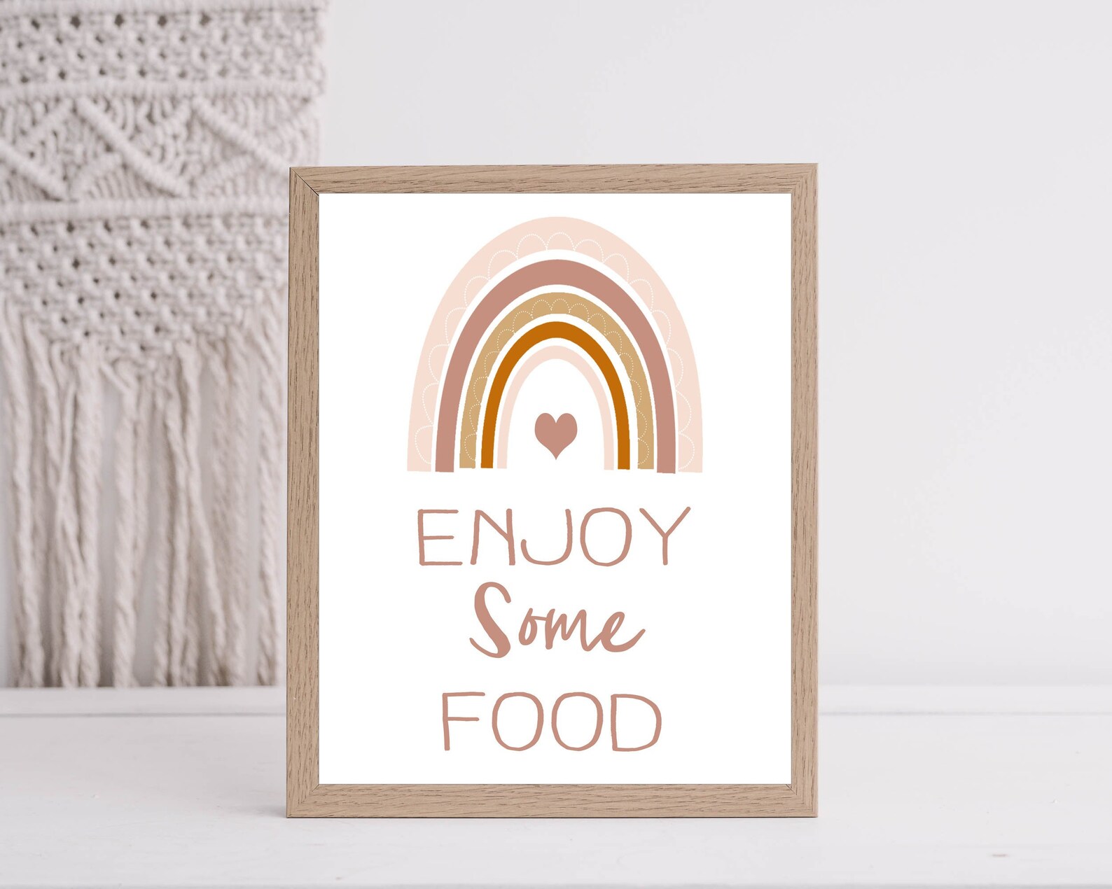 Food Table Sign Printable Boho Rainbow Food Buffet Sign - Etsy
