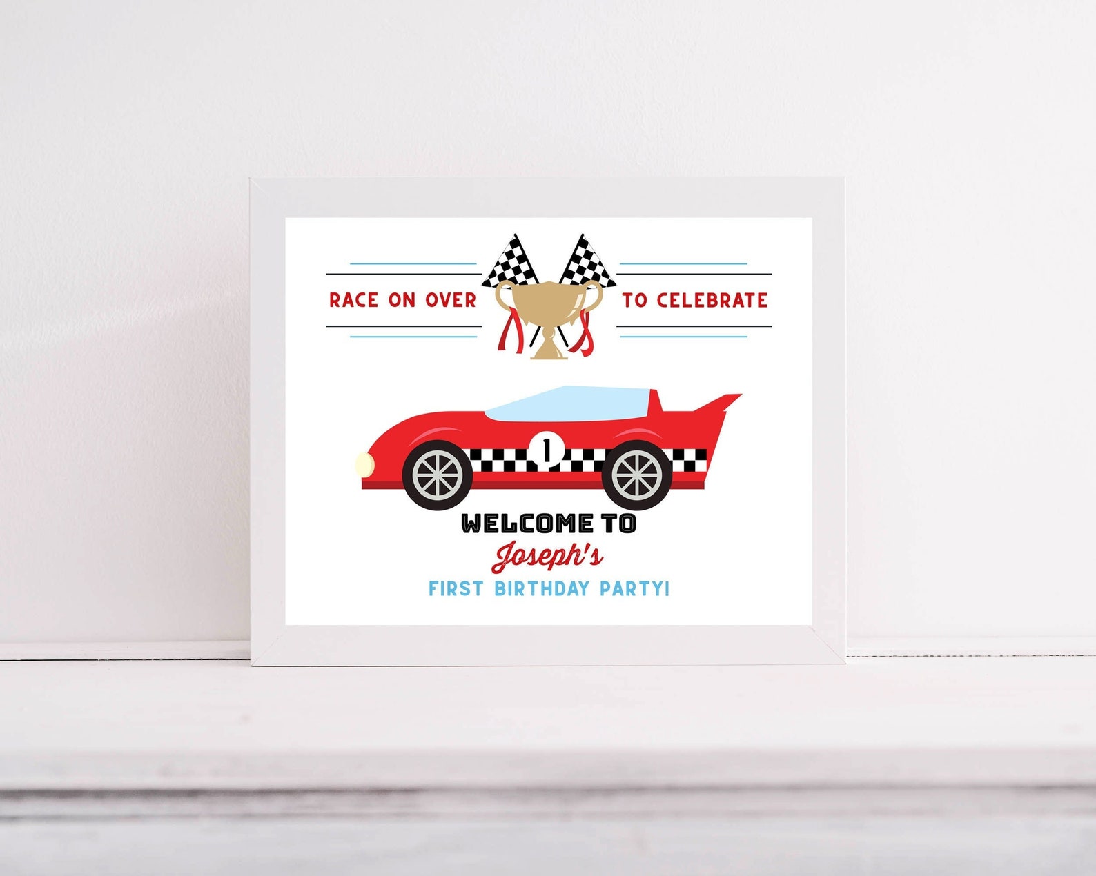 Editable Race Car Sign Race Car Birthday Party Race Car | Etsy