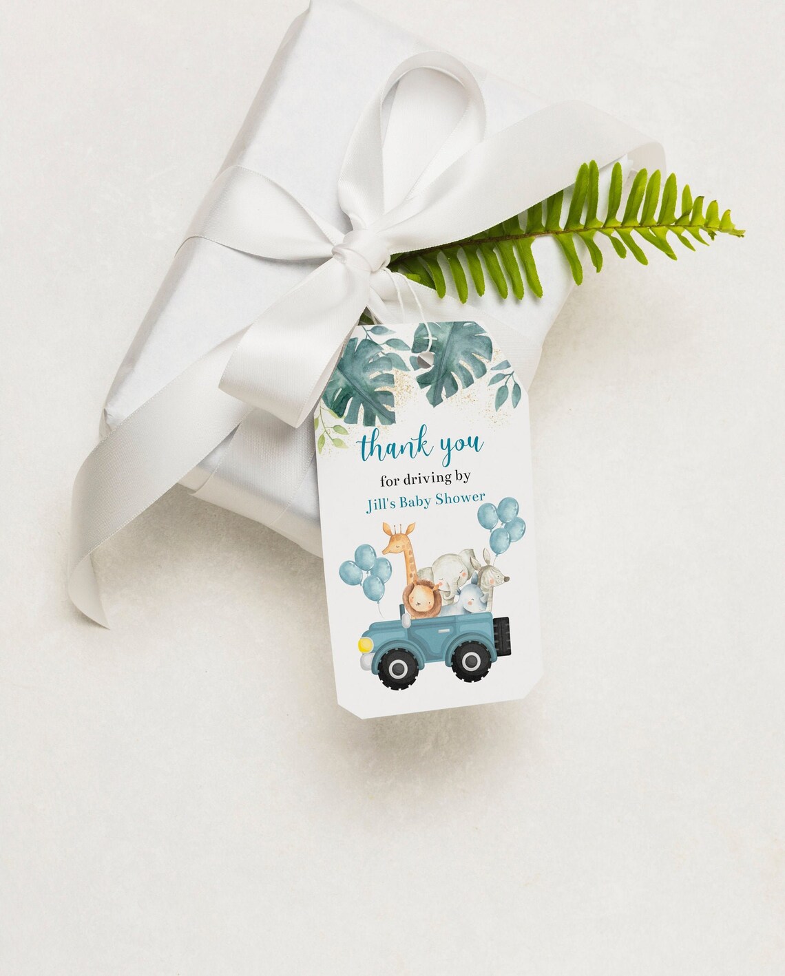 Editable Drive by Baby Shower Favor Tag Safari Animal Drive | Etsy