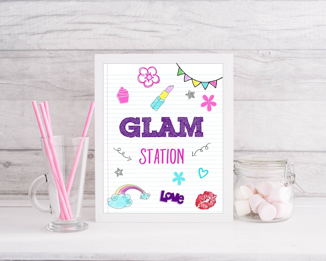 Sleepover Sign Doodle Notebook Sign Sleepover Party Decorations ...