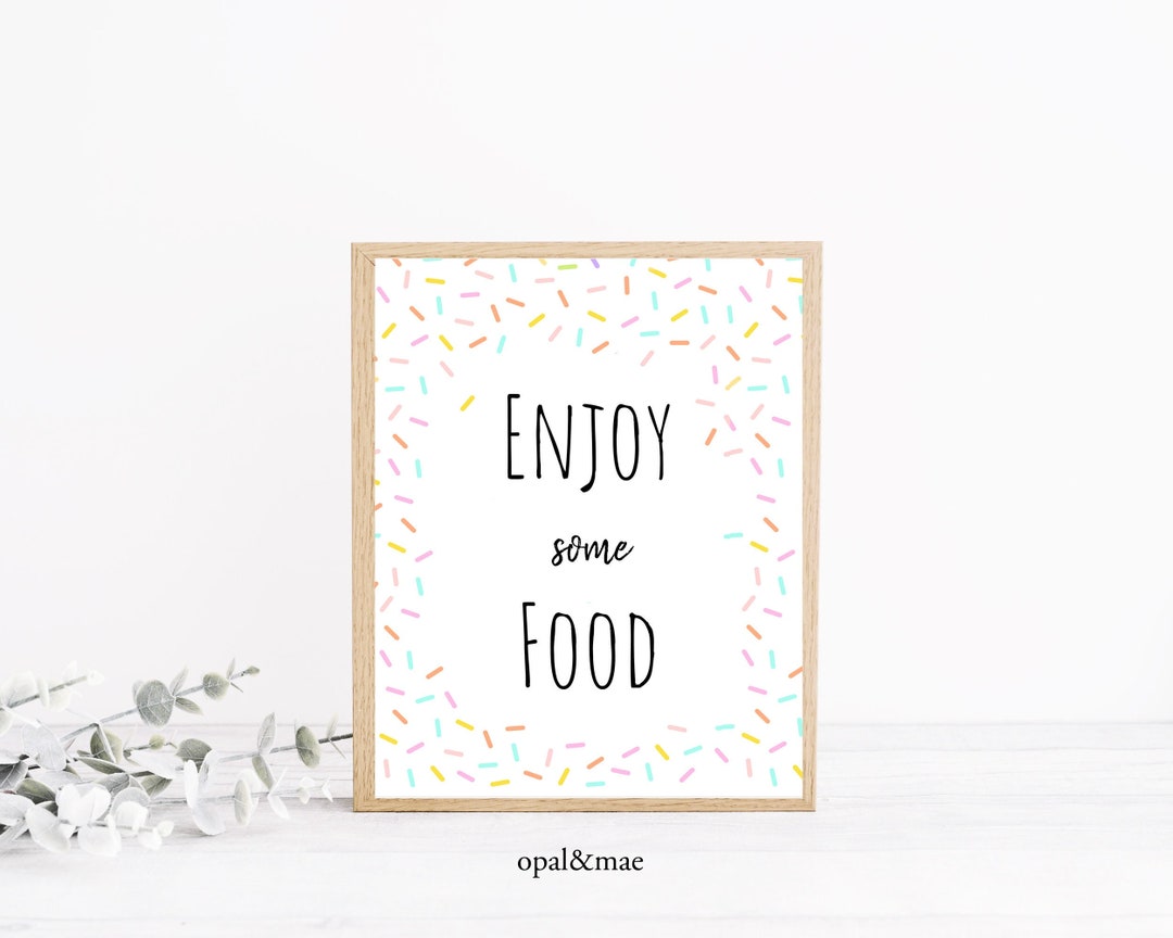 INSTANT DOWNLOAD Baby Sprinkle Food Table Sign Baby Sprinkle Sign Table ...