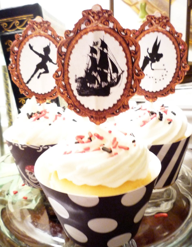 Printable Peter Pan Cupcake Toppers and Wrappers - Etsy