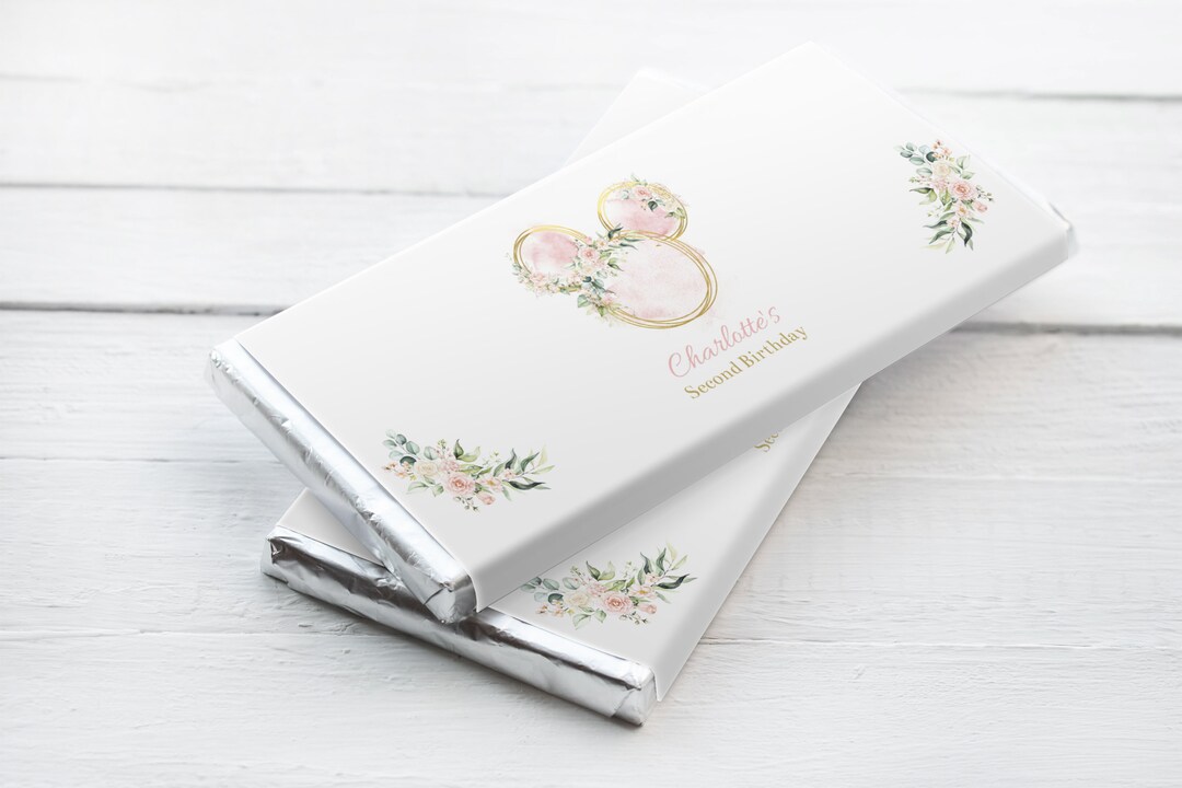 Editable Candy Bar Wrapper Girl Mouse Birthday Candy Bar - Etsy