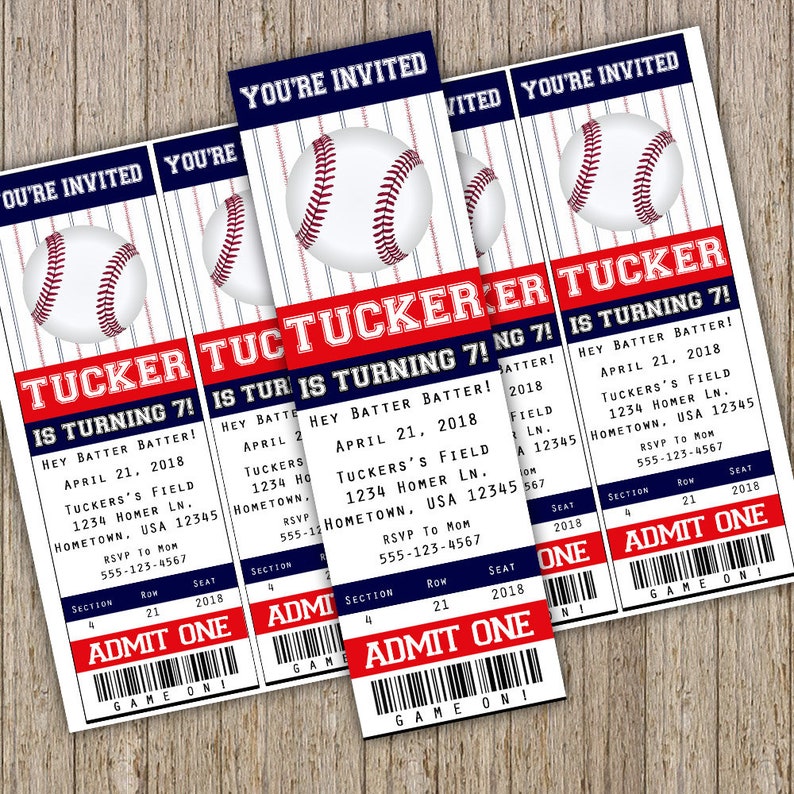 Baseball Invitations, Baseball Birthday Invitations, Baseball Party ...
