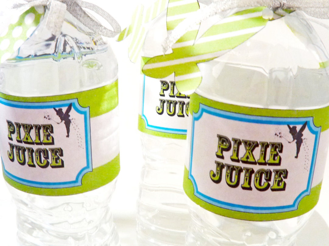 Tinkerbell Pixie Digital Party PRINTABLE DIY Birthday Drink Labels - Etsy