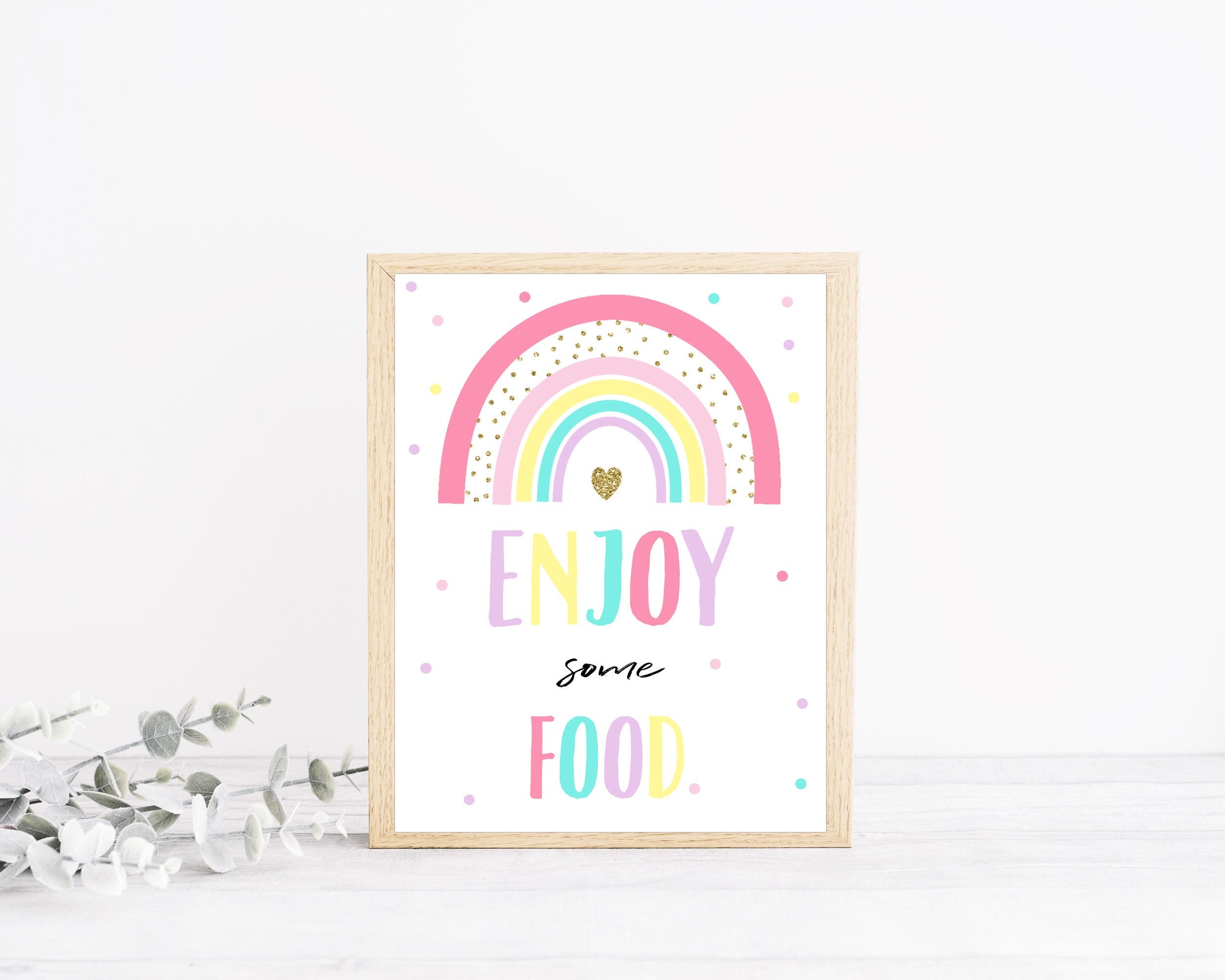 Enjoy Some Treats Sign Brown Rainbow Table Sign Rainbow Of Fun | Etsy