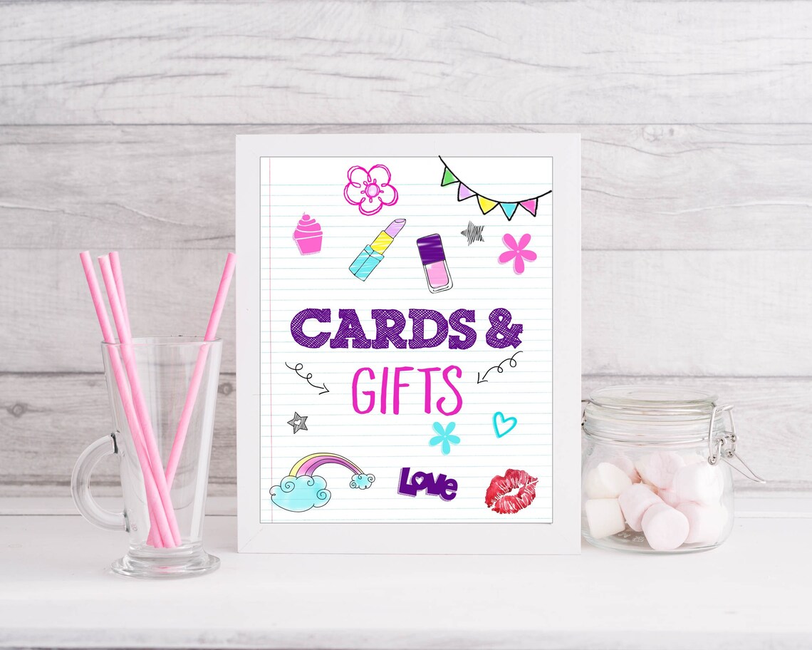 Sleepover Sign Doodle Notebook Sign Sleepover Party | Etsy