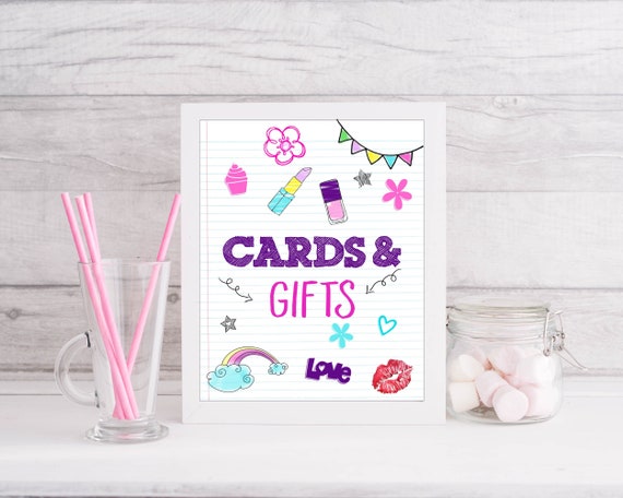 Sleepover Sign doodle notebook Sign Sleepover Party Decorations ...