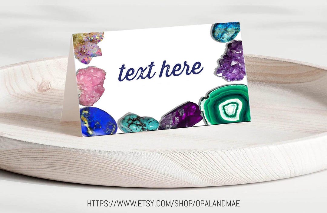 INSTANT DOWNLOAD Geology Rock Editable Printable Food Cards , Place ...