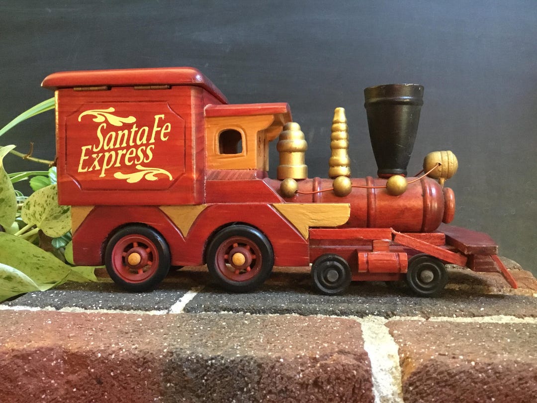 Santa Fe Express Wooden Train With Trinket Box - Etsy