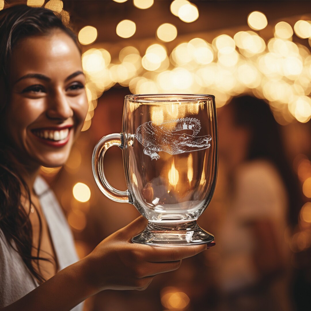 Gator | Rustic Charm Meets Modern Style - Laser Etched Footed Cafe Mug ...