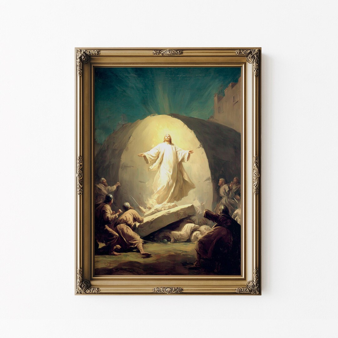 The Resurrection of Jesus Christ Religious Wall Art, Easter Christian ...