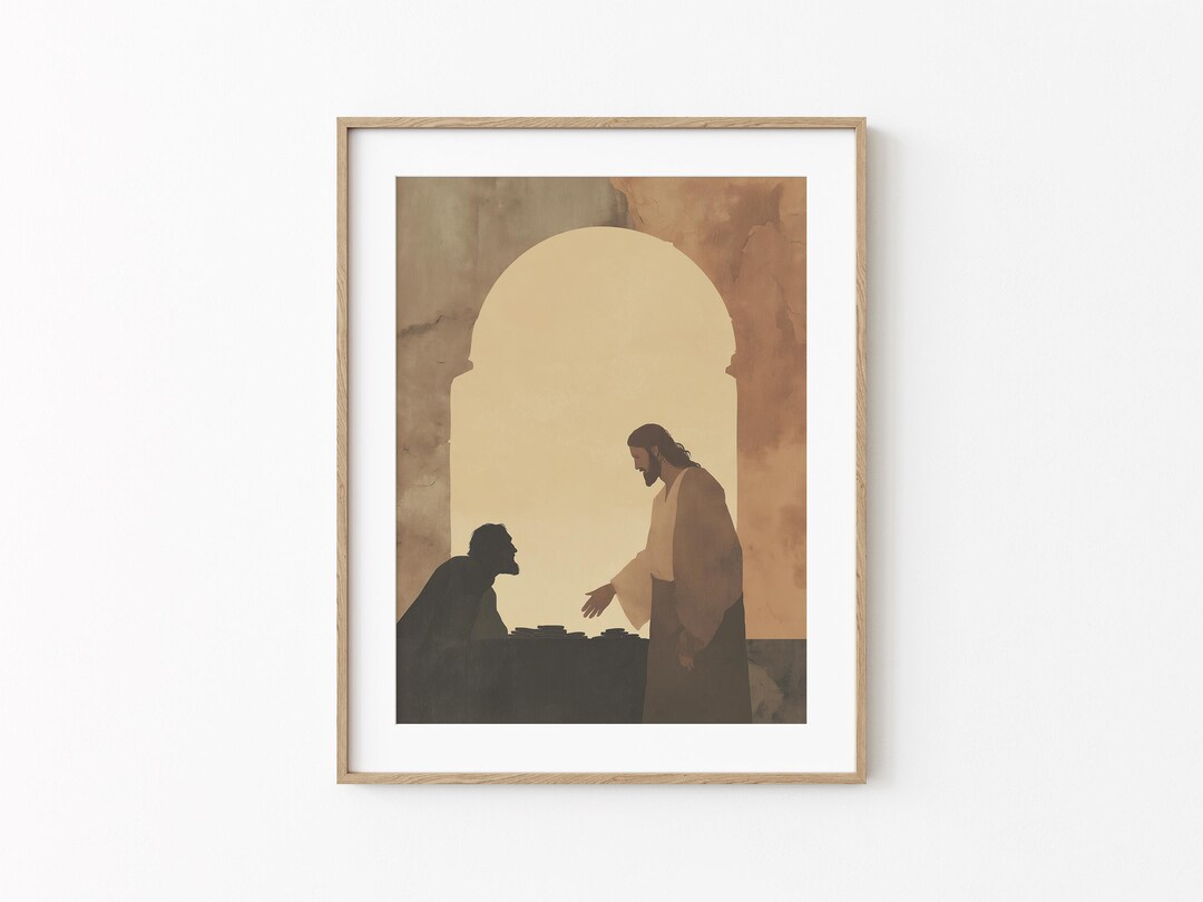 Calling of Matthew Christian Wall Art, Jesus Calling Tax Collector ...