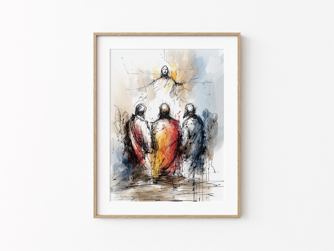 The Transfiguration of Jesus, Mount Tabor Bible Story Art, Apostles ...