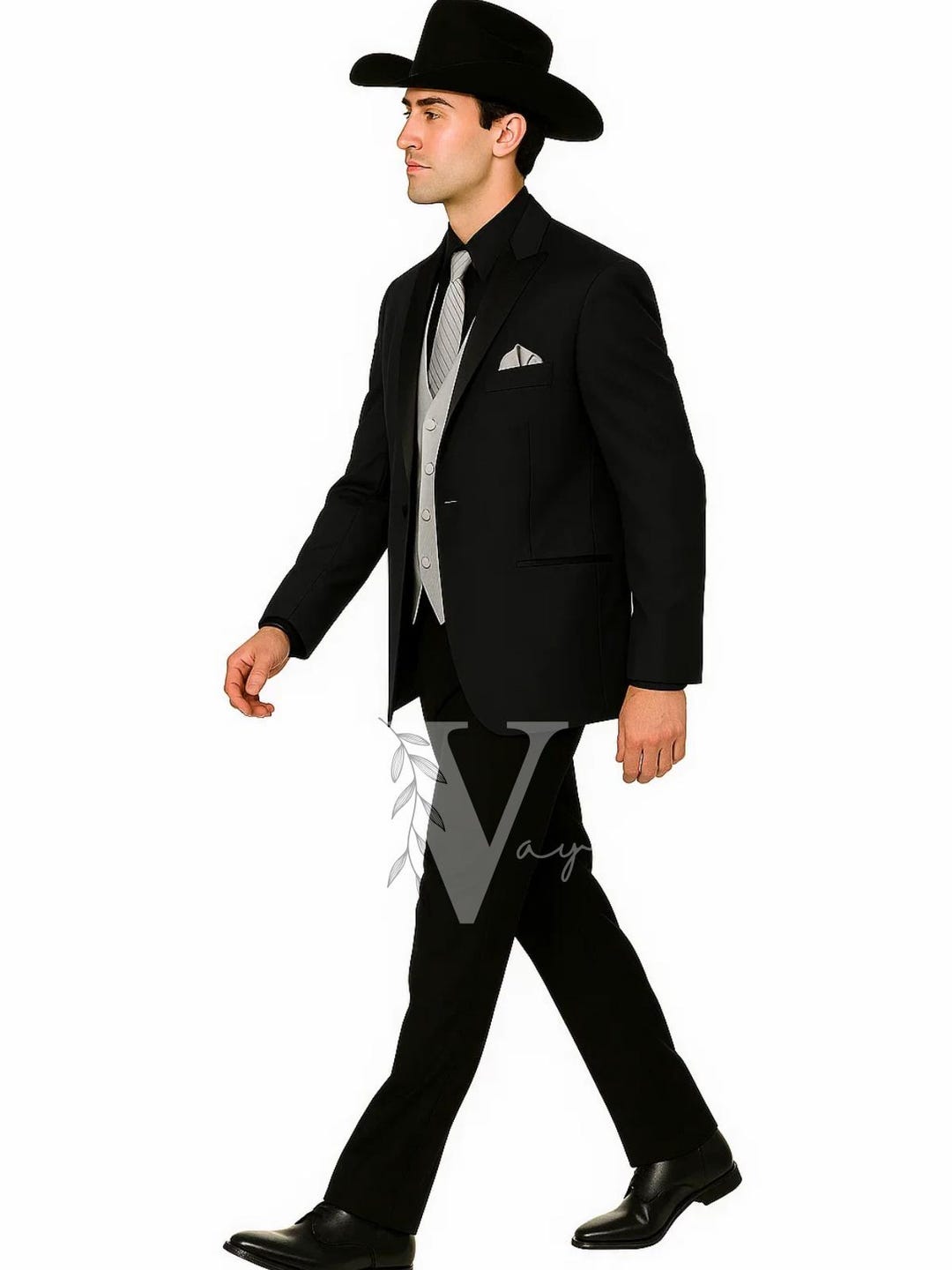Jet Black Men's Suit | Tailored 3-piece Formal Wear - Etsy
