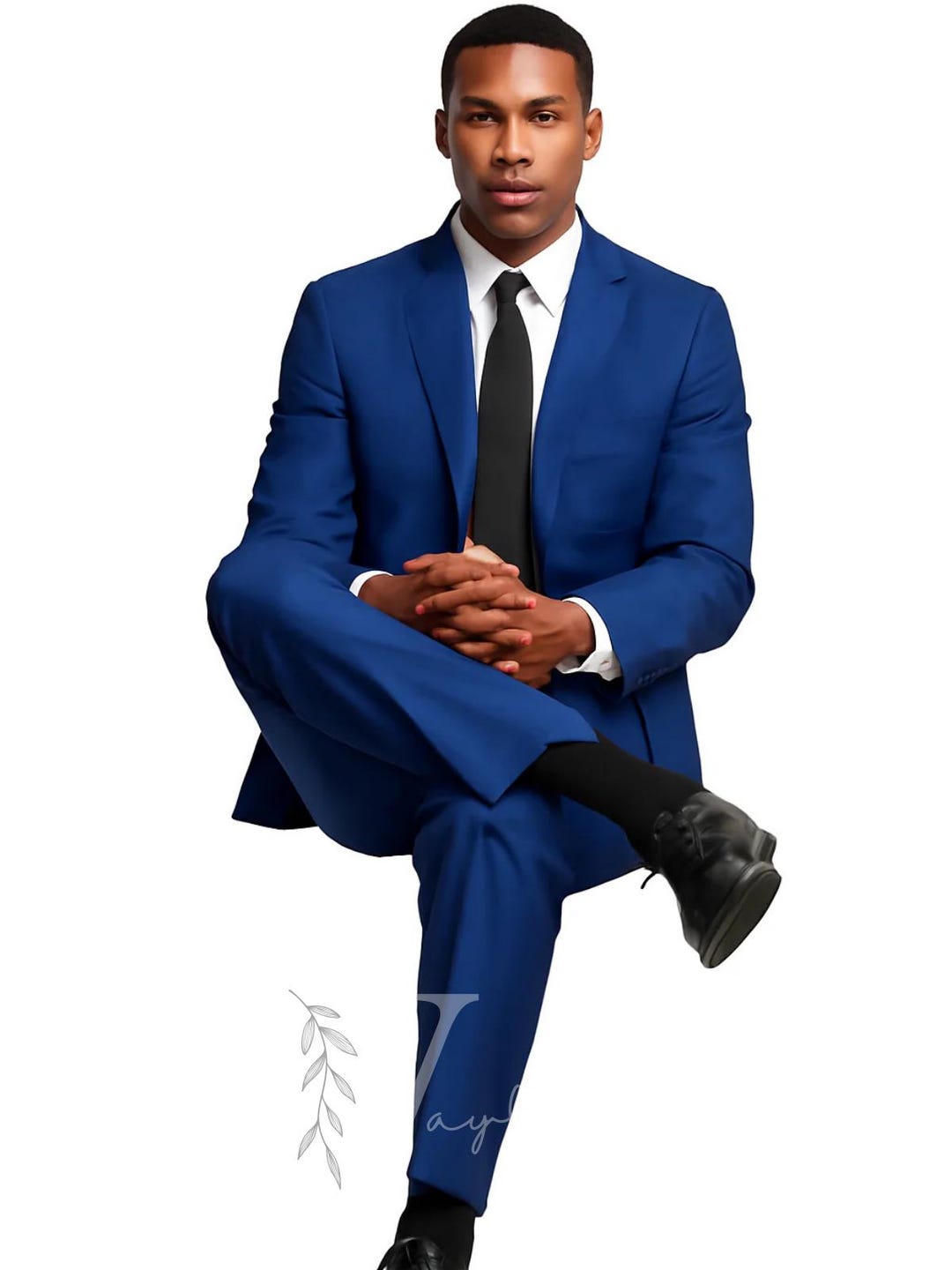 Imperial Blue 2-piece Men’s Suit Set | Tailored Blazer & Trousers ...