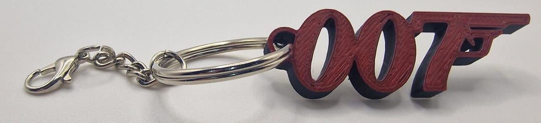007 Keyring - James Bond Inspired 3D Printed Keychain - Etsy