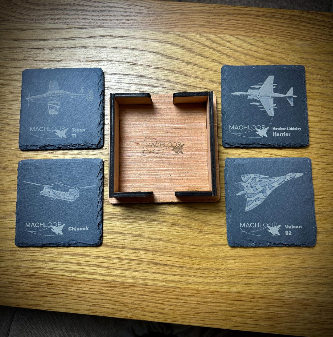 Mach Loop Slate Coaster Set: RAF Aircraft Art, Aviation Gift - Etsy