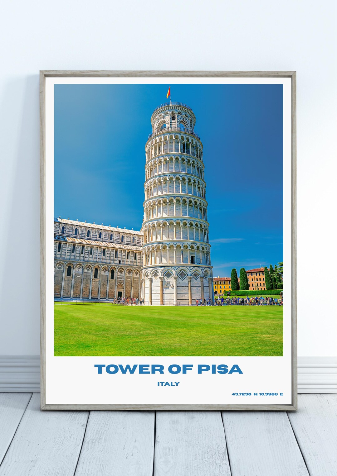 Leaning Tower of Pisa, Italy Travel Print Pisa Wall Decor Pisa Poster ...