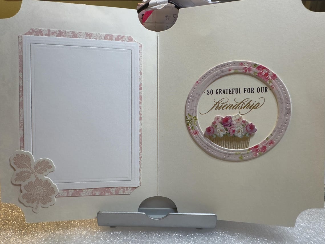 Sweet 3D Flower Cart Card With Elegant Details - Etsy