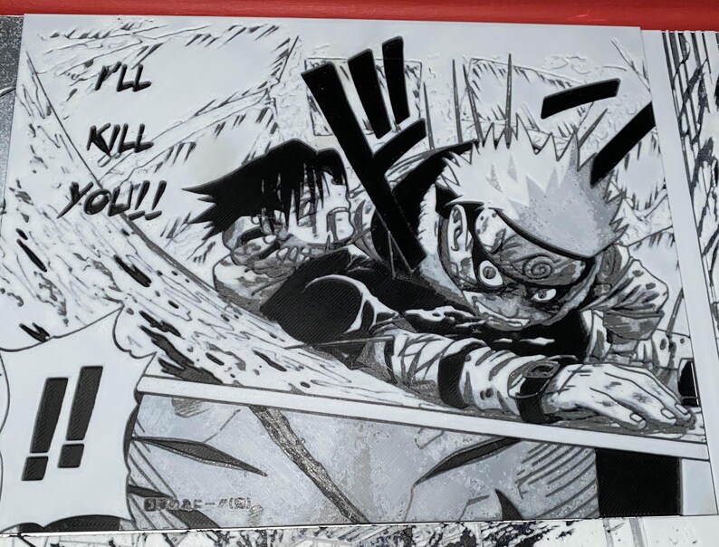 3D Manga Panel Art - Naruto Inspired Prints - Etsy