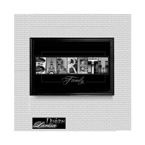 Your Name or Words in Architecture FRAMED Personalized Art - Etsy