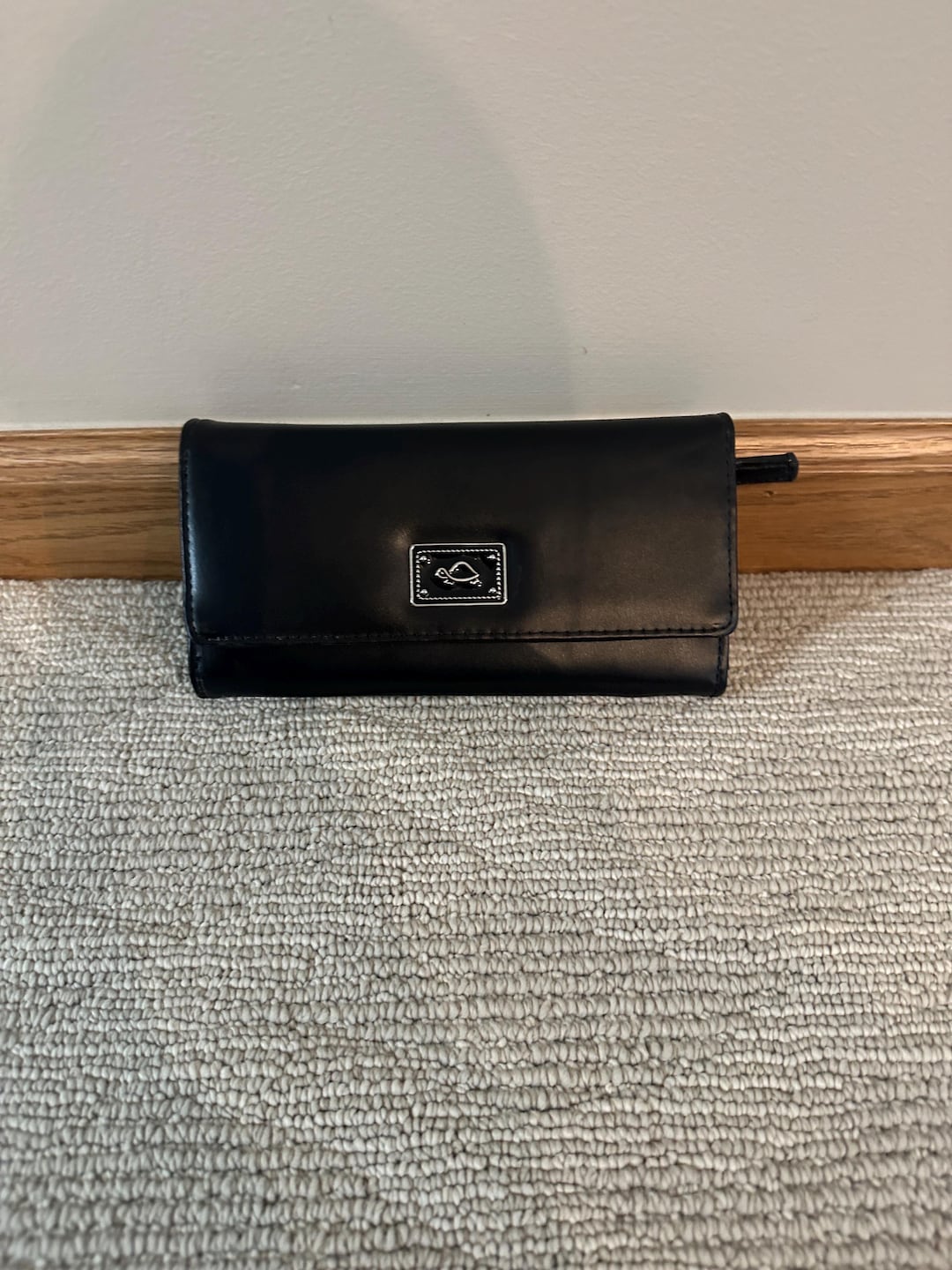 Carpisa Snap Front Black Wallet With Logo - Etsy