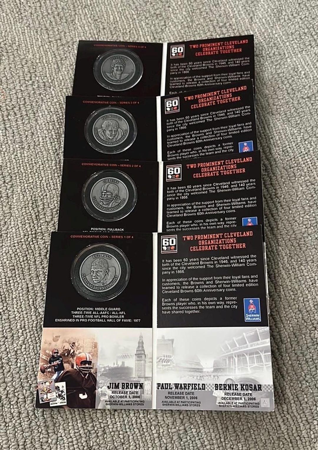 New in Package Limited Edition Cleveland Browns 60th Anniversary Coins ...