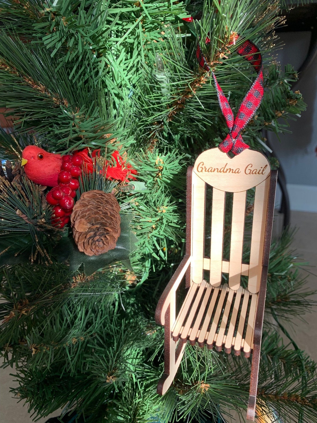 Rocking Chair Ornament Memory Rocking Chair Gift for Grandparents ...