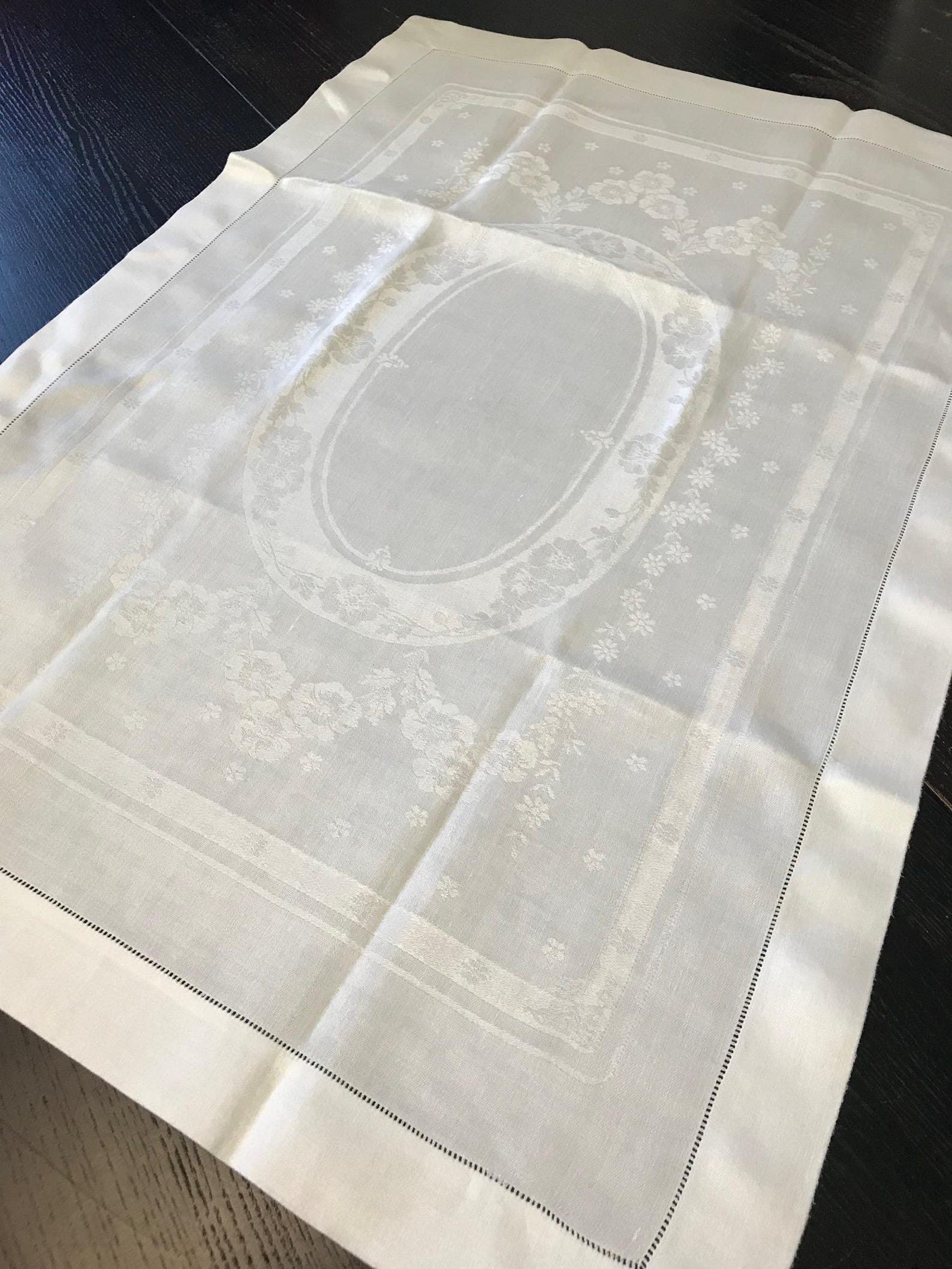 3 Vintage Irish Linen Table Toppers Pansy Matching - Etsy